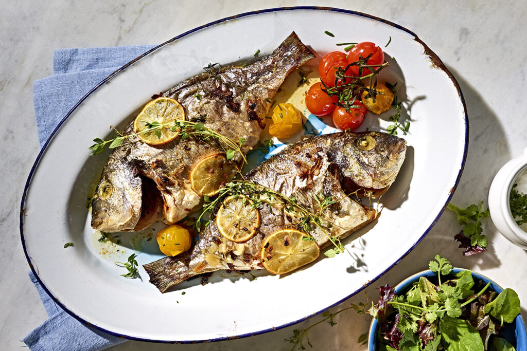 Dourada assada no forno à portuguesa | Ruralea