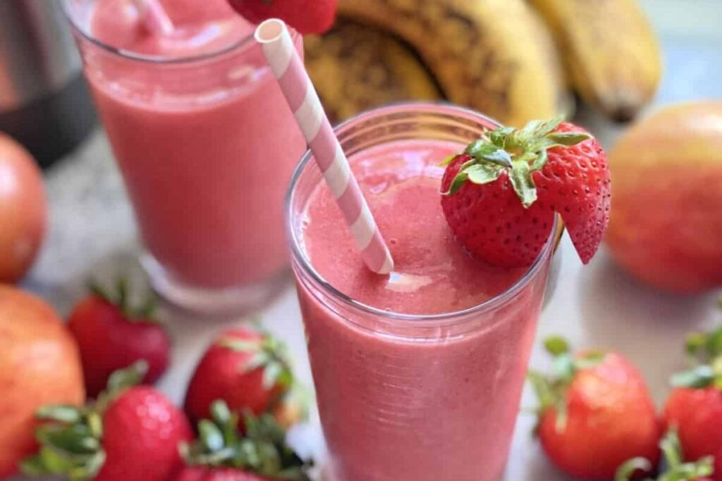 Smoothie de morango e banana | Ruralea
