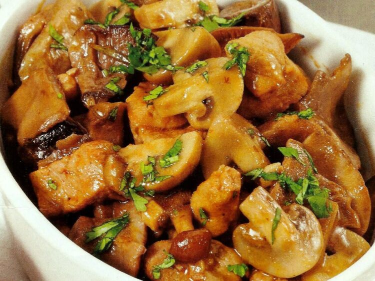 Rojões com cogumelos | Ruralea